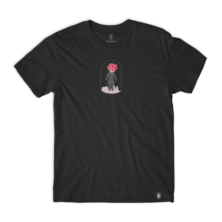 Girl Little Prince Rose T Shirt - Black